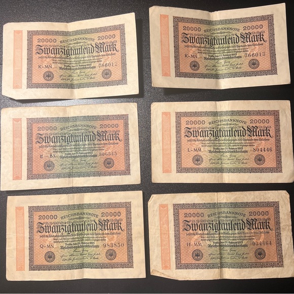 Other | German Currency Lot Of 12 1923 Hyperinflation Note Allied ...